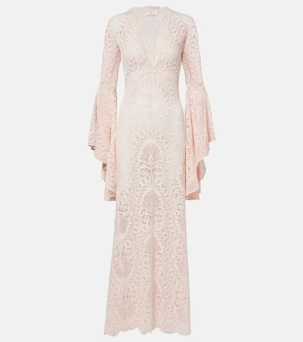 ALEXANDRA MIRO Amara Lace Maxi Dress - Pink