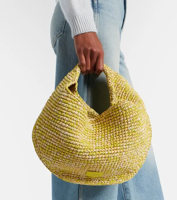 Khaite Olivia Medium Raffia Top-handle Bag