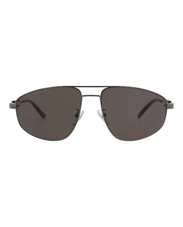 Balenciaga Aviatorstyle Metal Sunglasses - Grey Grey Grey (bb0115s/30008980/001)