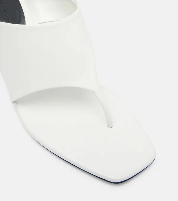 Khaite Marlow 55 Leather Mules - White