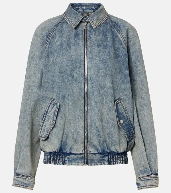 Magda Butrym Denim Blouson Jacket - Blue