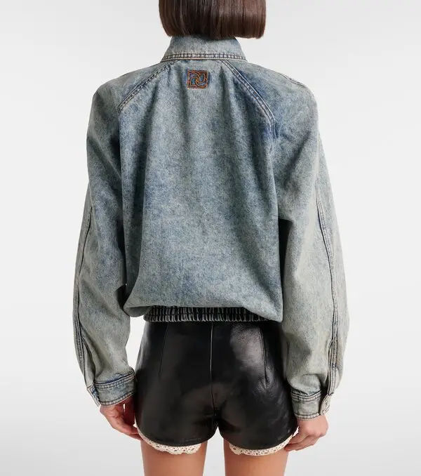 Magda Butrym Denim Blouson Jacket - Blue