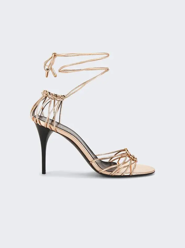 Saint Laurent Babylone Stiletto Sandals - Nude