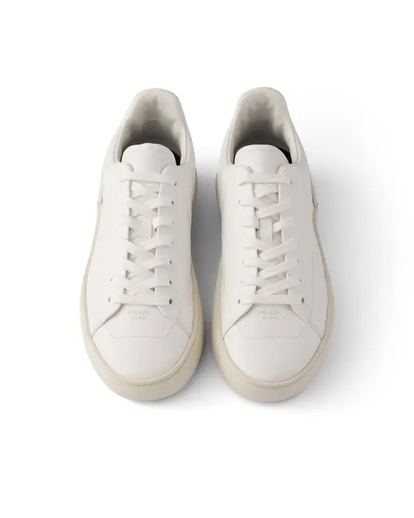Prada Court Leather Sneakers - White