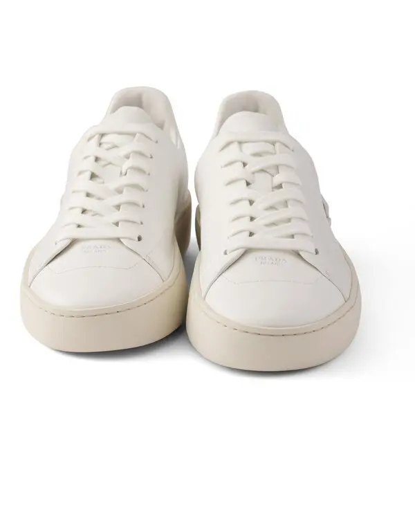 Prada Court Leather Sneakers - White