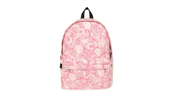 A BATHING APE Baby Milo & Friends Medium Backpack - Pale Pink