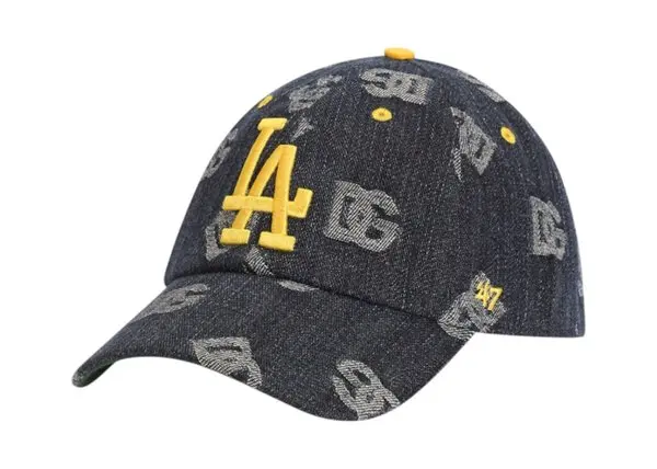 Dolce & Gabbana X ’47 Los Angeles Dodgers Baseball Cap In Denim Logo - Multicolor