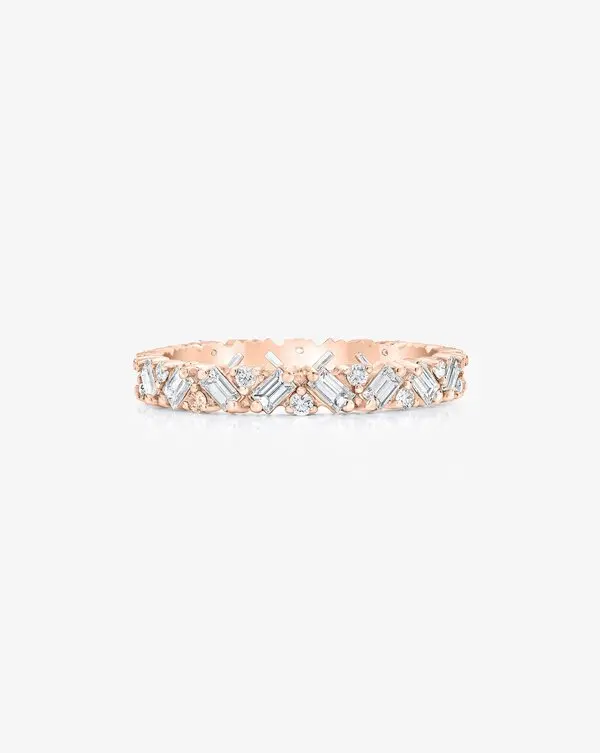Ring Concierge Lab Diamond Baguette Cluster Eternity Band - One-color
