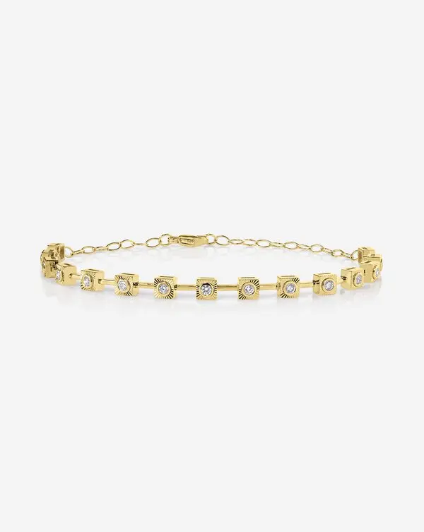 Ring Concierge Bezel Lab Diamond Station Bracelet - One-color