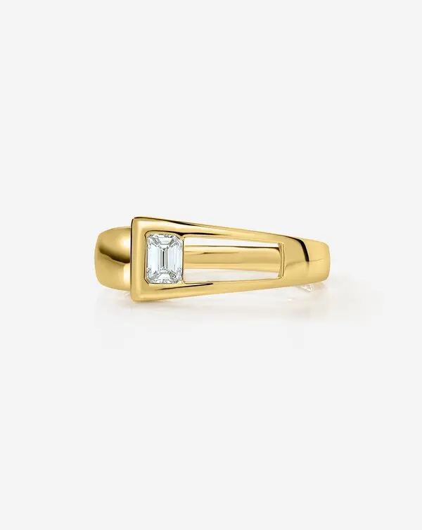 Ring Concierge 14k Yellow Gold Emerald And Diamond Ring - One-color
