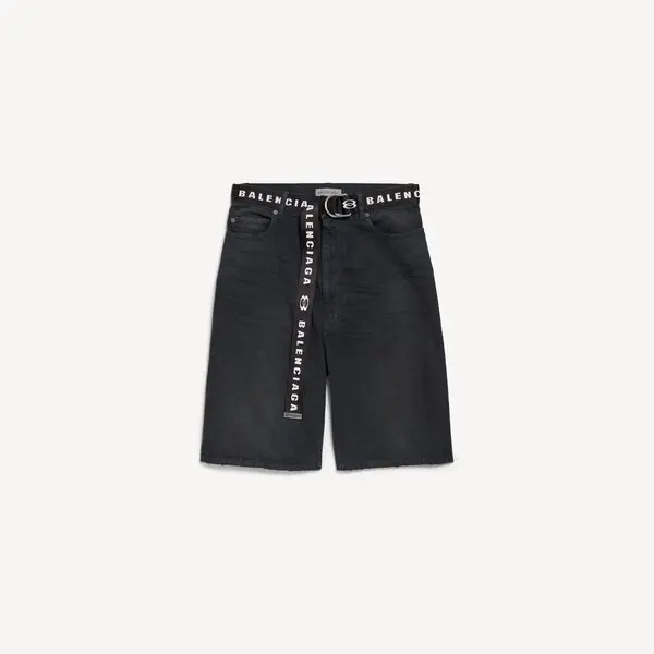 Balenciaga Belted Shorts - Brown