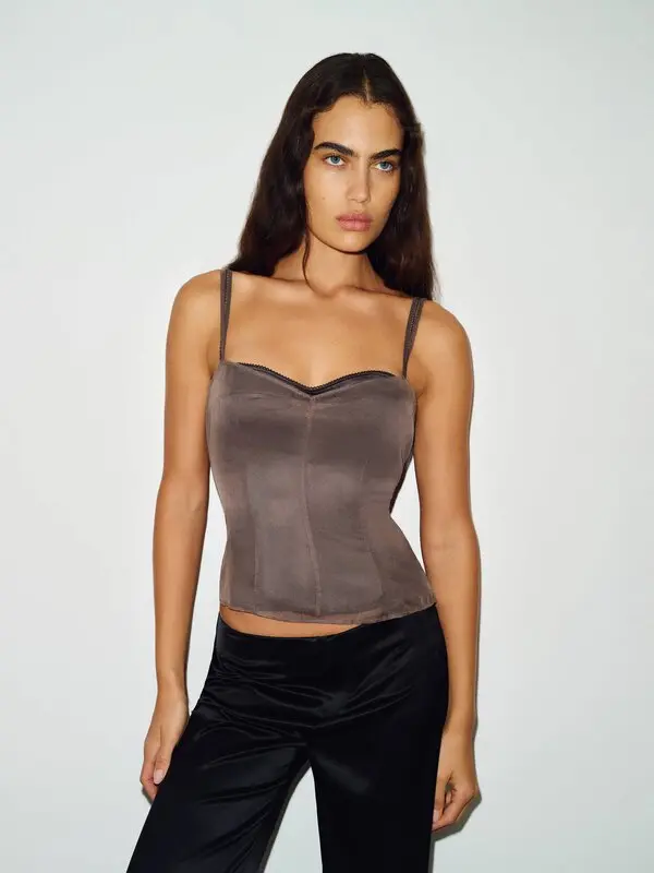 REFORMATION Fifer Top - Grey