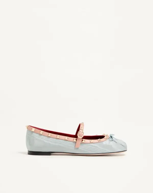Valentino Garavani Rockstud Mary-jane Ballerinas - Azure