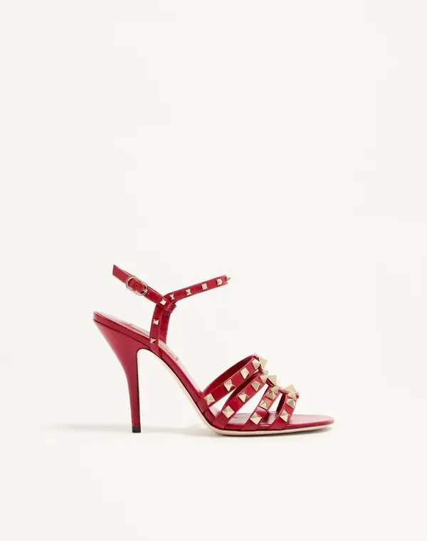 Valentino Garavani Rockstud Kidskin Sandal - Red