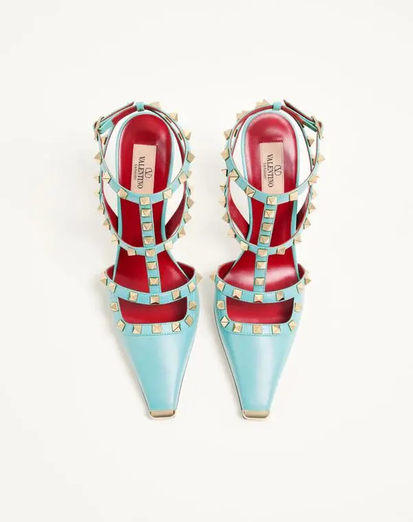 Valentino Garavani Rockstud Kidskin Pumps - Azure
