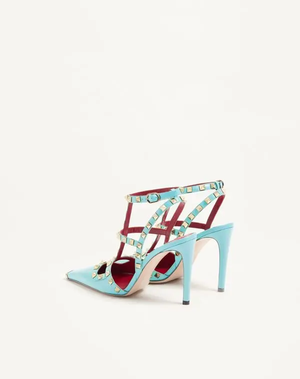 Valentino Garavani Rockstud Kidskin Pumps - Azure