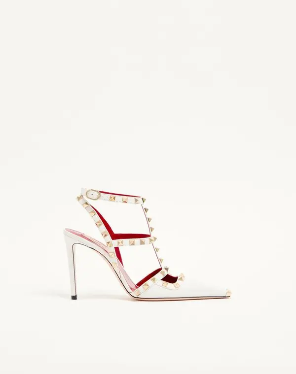 Valentino Garavani Rockstud Kidskin Pumps - White