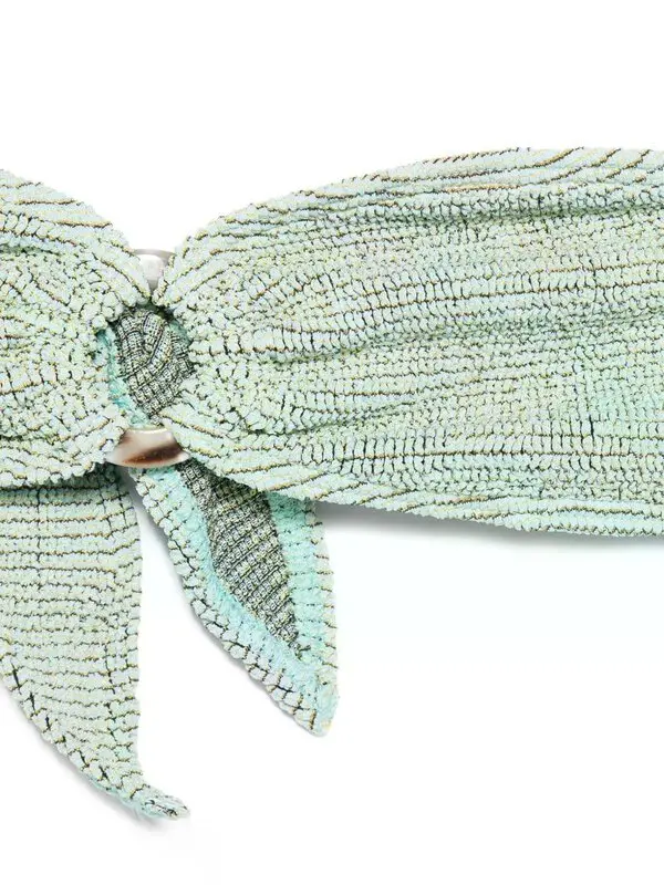 Bond Eye Blake Ring Tie Bandeau Bikini Top - Green