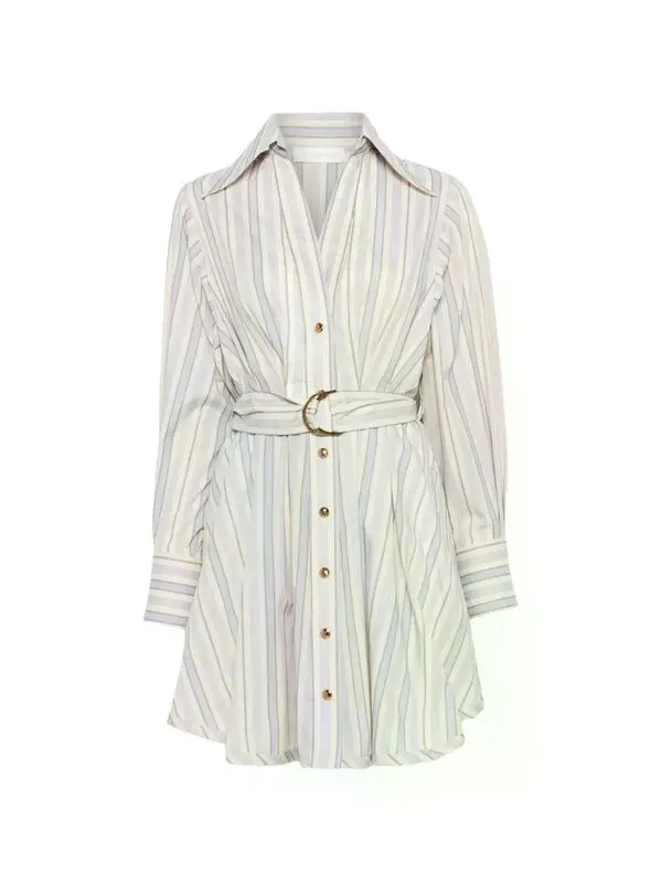 Zimmermann Striped Mini Dress - Neutrals