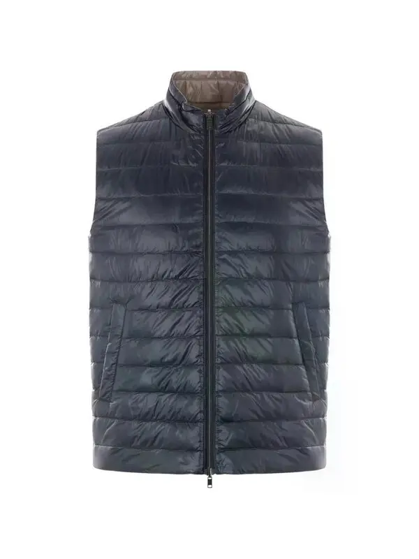 Herno Quilted Reversible Gilet - Blue