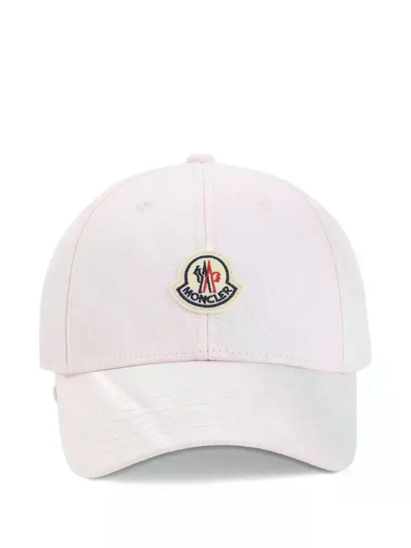 Moncler Logo-patch Gabardine Baseball Cap - Pink