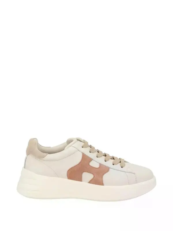 Hogan Rebel Leather Sneakers - Neutrals