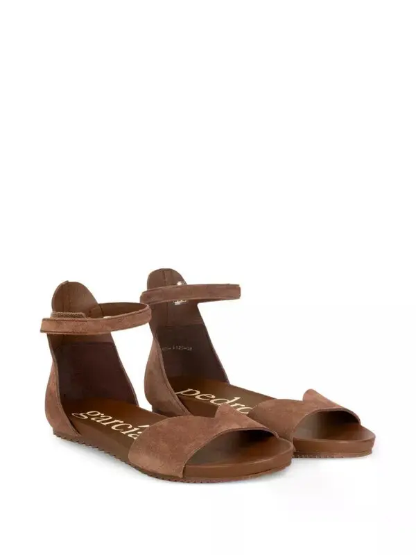 PEDRO GARCIA Touch-strap Suede Sandals - Brown