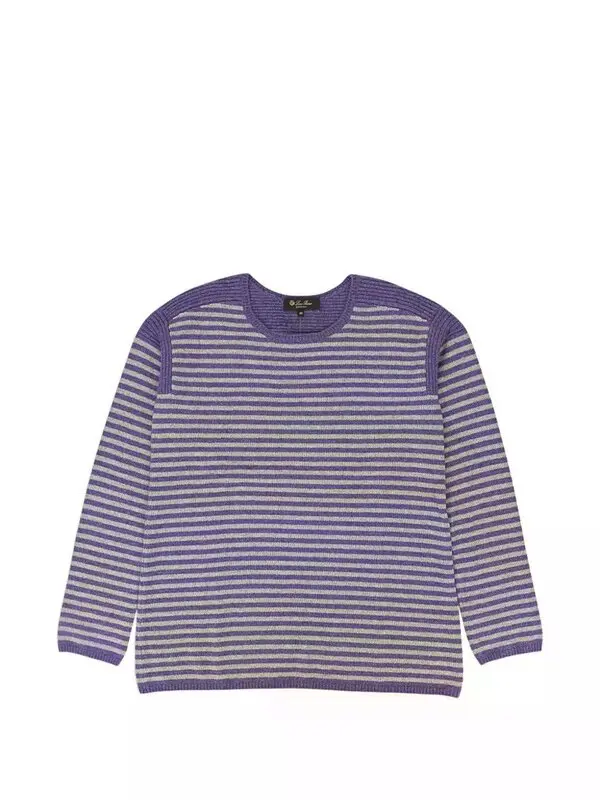 Loro Piana Striped Crew-neck Sweater - Purple