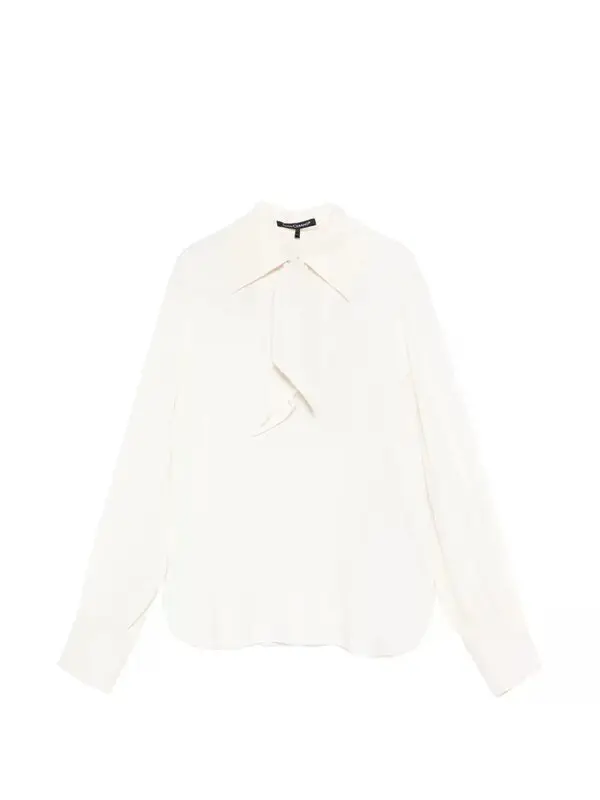 LUISA CERANO Tie-collar Shirt - Neutrals