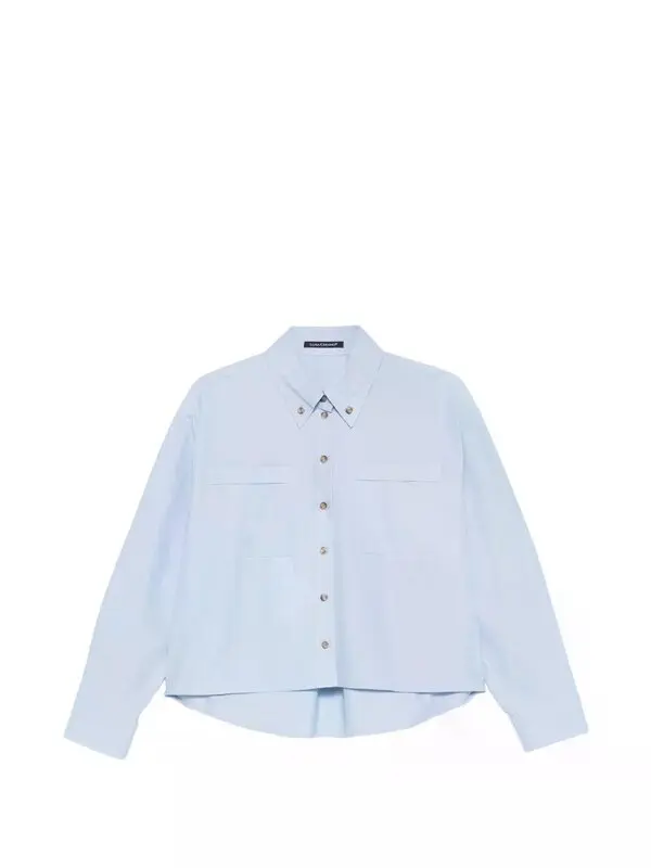 LUISA CERANO Chest-pockets Long-sleeve Shirt - Blue