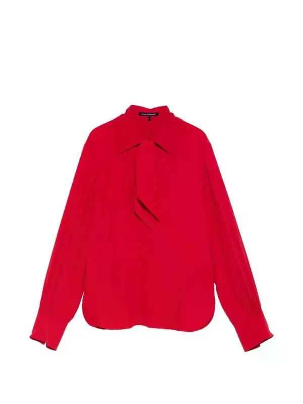 LUISA CERANO Pussy-bow Blouse - Red