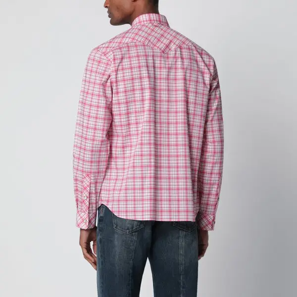 Versace Slim-fit Cotton Poplin Check Shirt - Multicolor