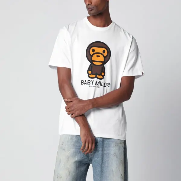 A BATHING APE T-shirt With Baby Milo Print - White