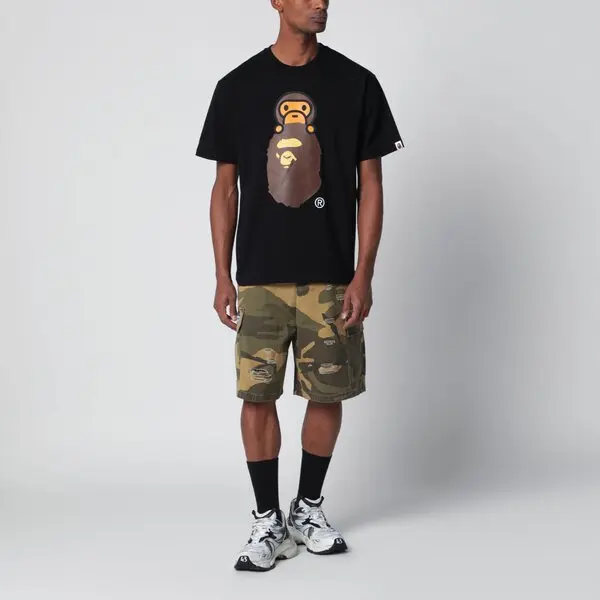 A BATHING APE T-shirt With Baby Milo Monkey Print