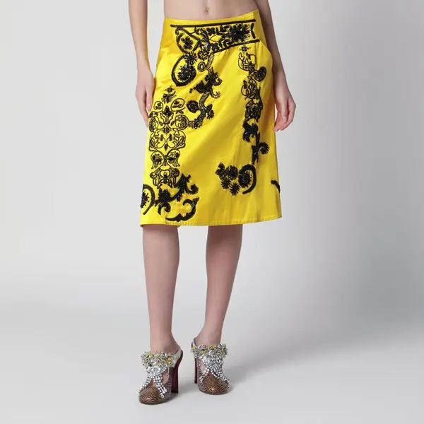 Dries Van Noten Sequined Skirt - Yellow