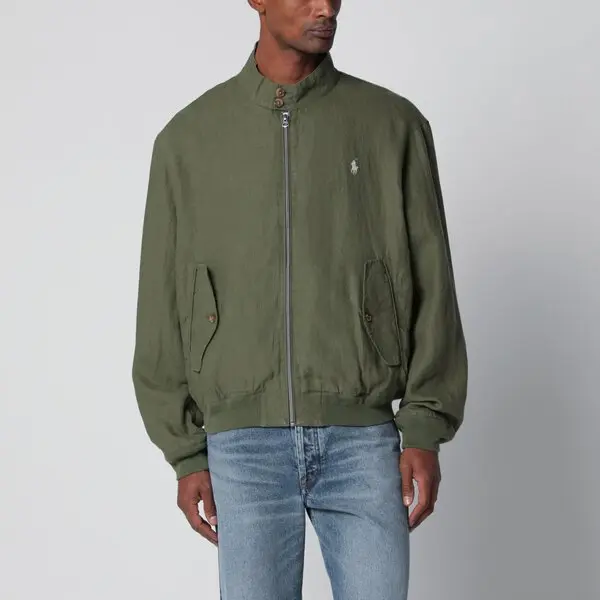 Polo Ralph Lauren Linen Zip-up Jacket - Green