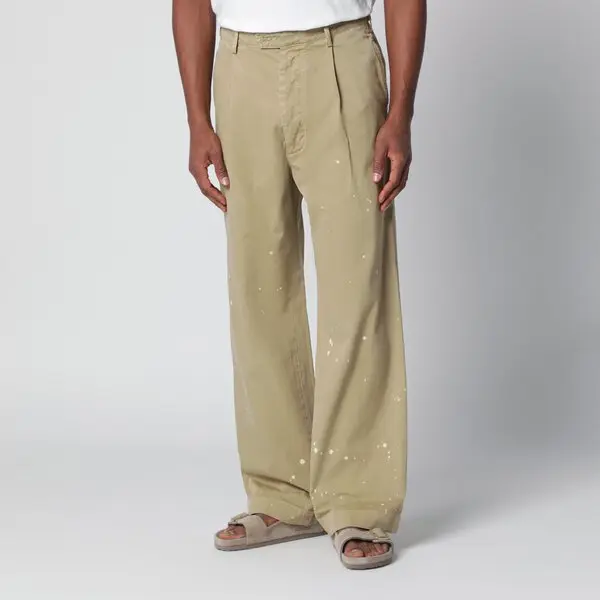 Auralee Finx Cotton Chino Trousers - Beige