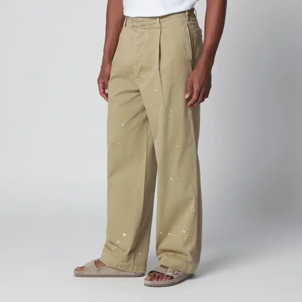 Auralee Finx Cotton Chino Trousers - Beige