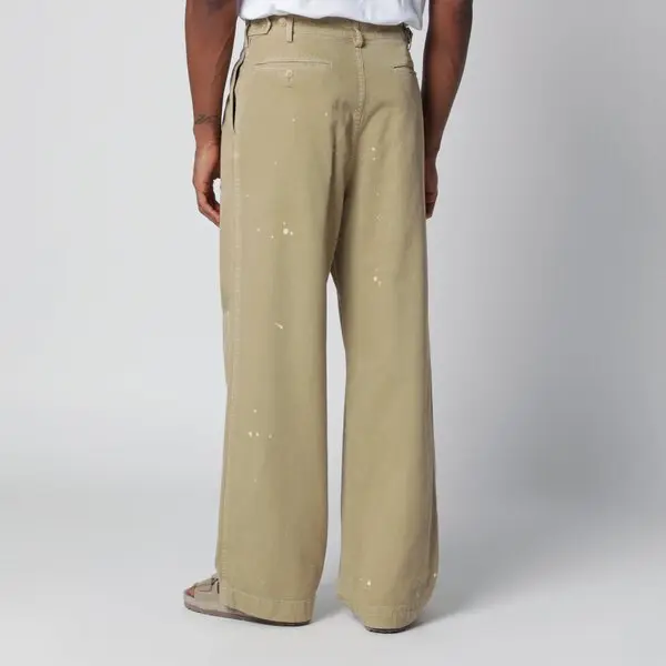 Auralee Finx Cotton Chino Trousers - Beige