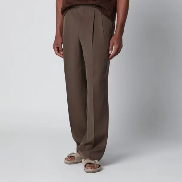 Auralee Double-pleated Wool Gabardine Trousers
