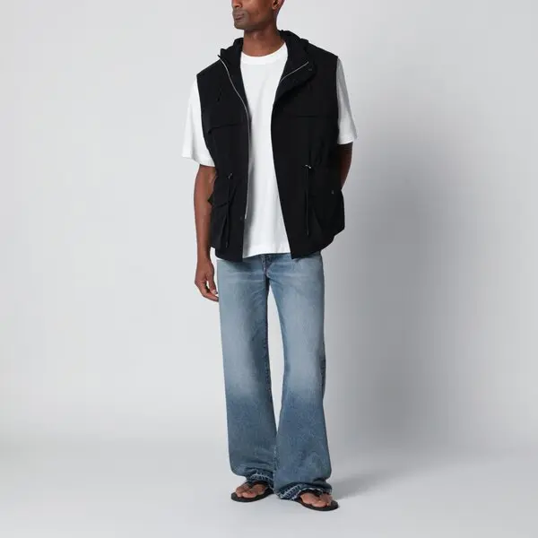 Auralee Wool Canvas Gilet With Drawstring
