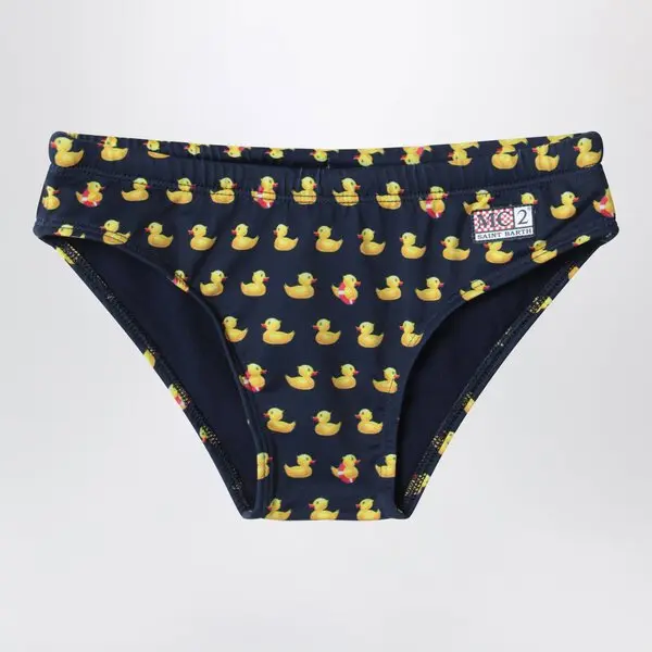 MC2 SAINT BARTH Duck Print Swim Briefs - Blue
