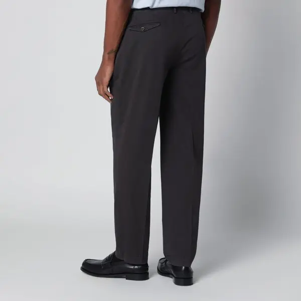 SANTANIELLO Cotton Trousers - Black