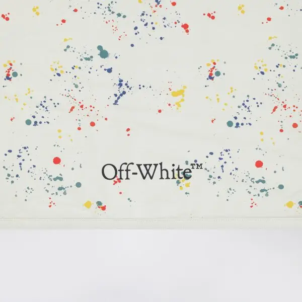 OFF-WHITE™ Light Gray Splat Cotton Blanket