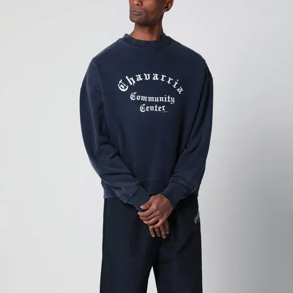 WILLY CHAVARRIA Logo Print Crewneck Sweatshirt - Black