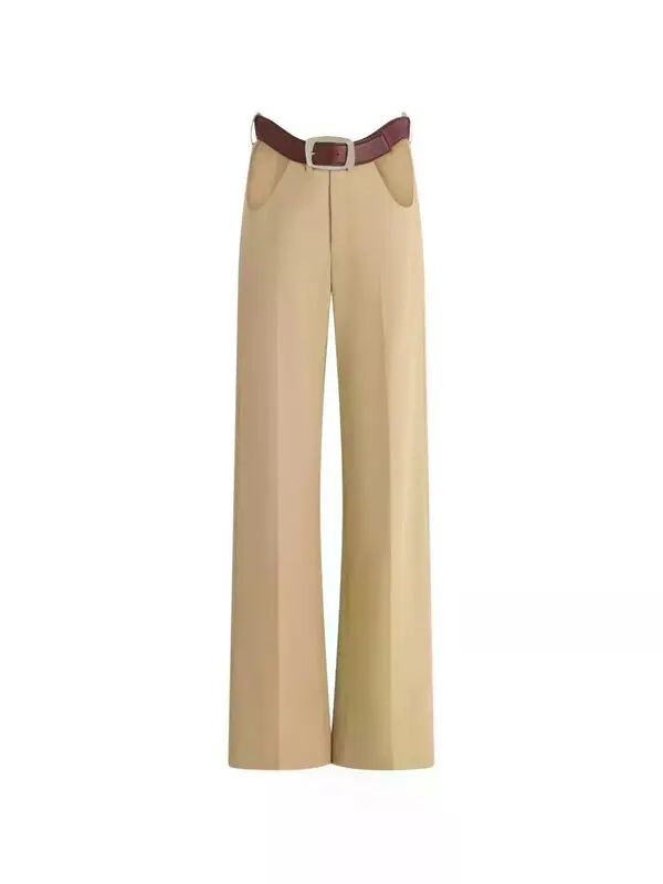 JEAN PAUL GAULTIER Open Front Curves Trousers - Neutrals