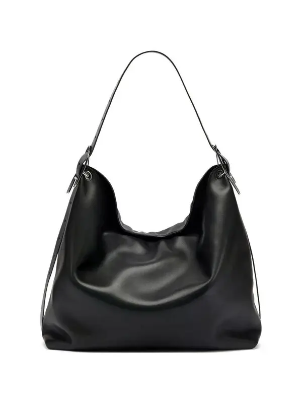 DIESEL® D-line Leather Shoulder Bag - Black