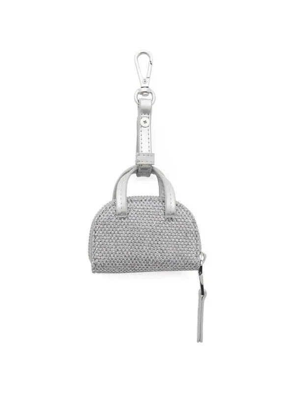 DIESEL® 1dr Dome Bag Charm - Silver
