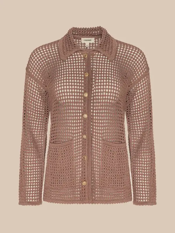 L'Agence Mariana Pointelle Knit Shirt