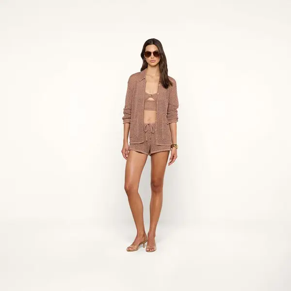 L'Agence Mariana Pointelle Knit Shirt